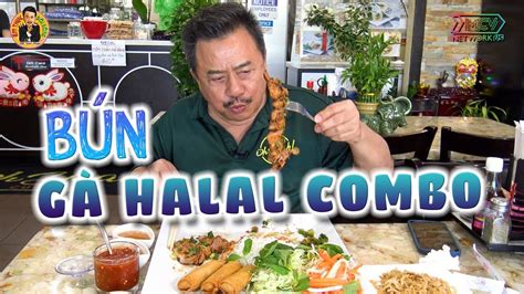 Ăn hết dĩa Bún Gà Halal Combo cho 2 người Ẩm Thực Đời sống với MC