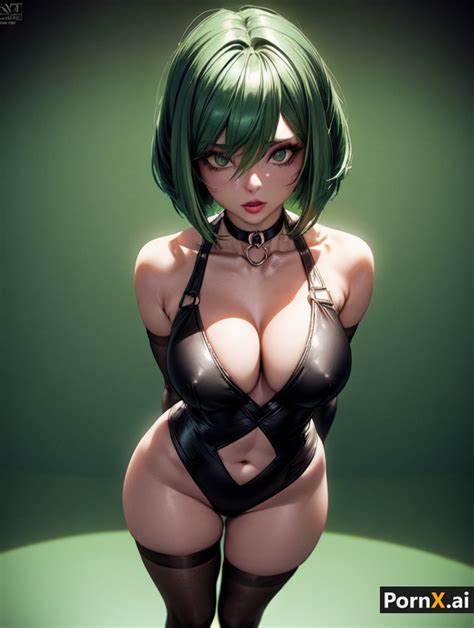 Rule Girls Ai Generated Arms Behind Back Bob Cut Breasts Choker