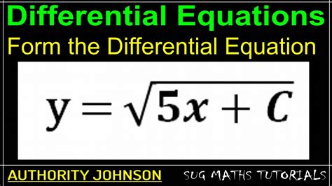 How To Form A Differential Equation By Eliminating The Arbitrary