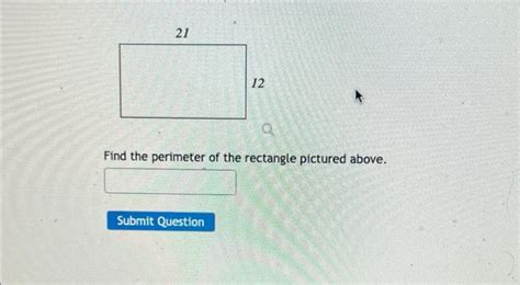solved 21 12 find the perimeter of the rectangle pictured