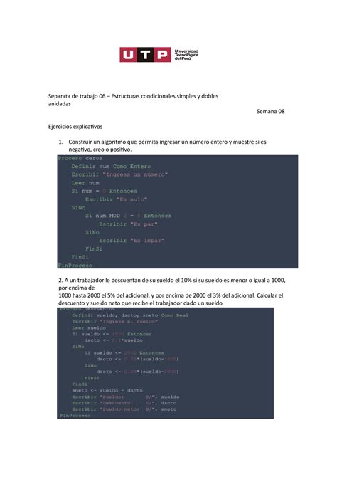 Semana 8 Principipios De Algoritmos Separata De Trabajo 06