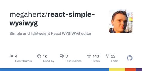 Github Megahertz React Simple Wysiwyg Simple And Lightweight React