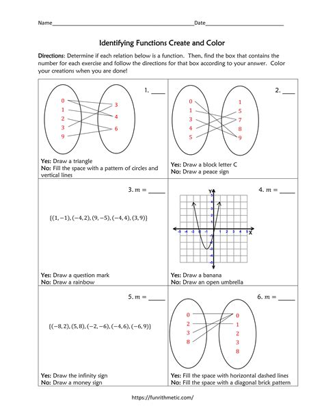Determining Functions Worksheets