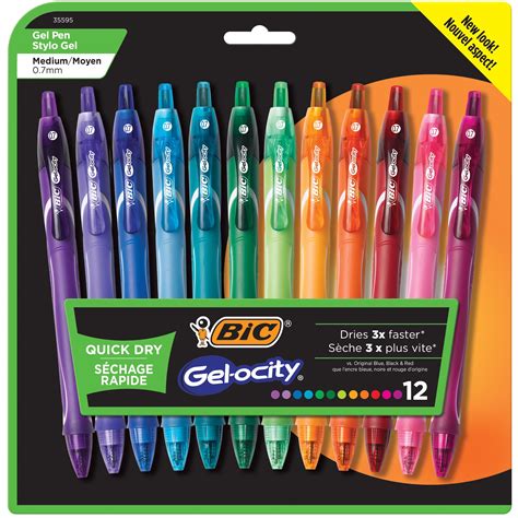BIC Gel Ocity Quick Dry Dries Up To 3x Faster SUPER BRIGHT COLORS 8