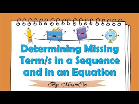Math Quarter Week Determining Missing Term S In A Sequence And