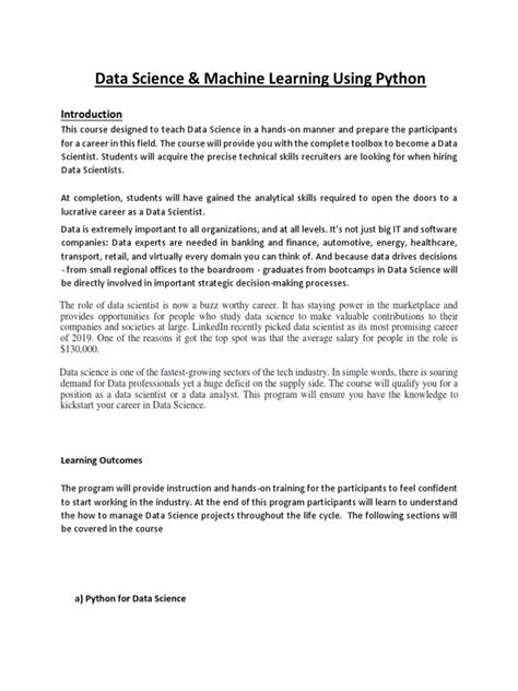 data science and machine learning using python pdf machine learning cognition