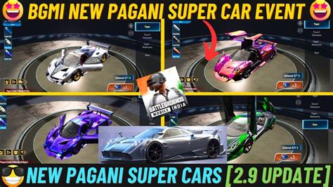 BGMI New Pagani Super Car Event PAGANI SUPER CAR In 2 9 Update