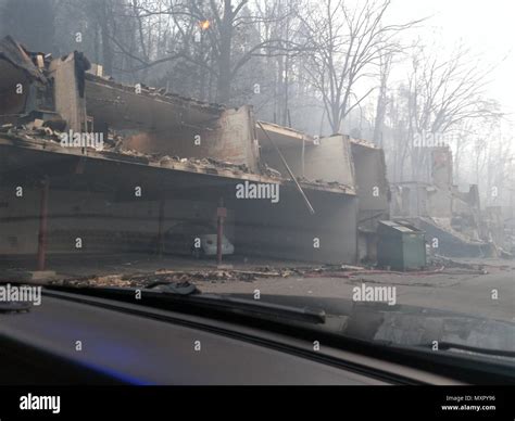 La devastación tras el incendio Fotografía de stock Alamy