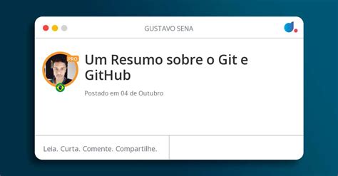Um Resumo Sobre O Git E Github