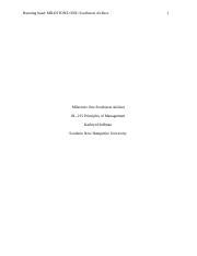 OL 215 Final Project One Milestone One Docx Running Head MILESTONE