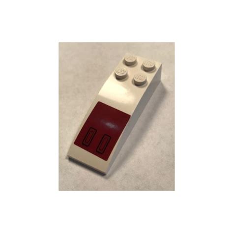 LEGO White Slope 2 X 6 Curved With Two Vents Sticker 44126 Brick