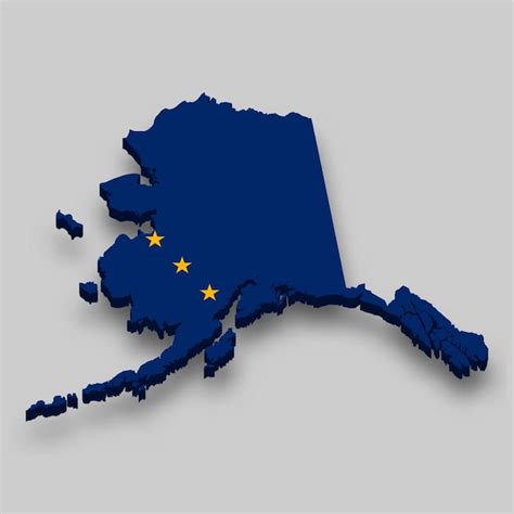 Mapa Isom Trico D De Alaska Es Un Estado De Estados Unidos Vector