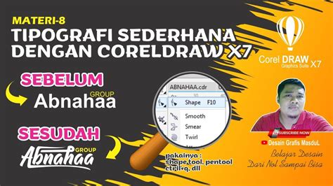 Tutorial Tipografi Coreldraw X Youtube