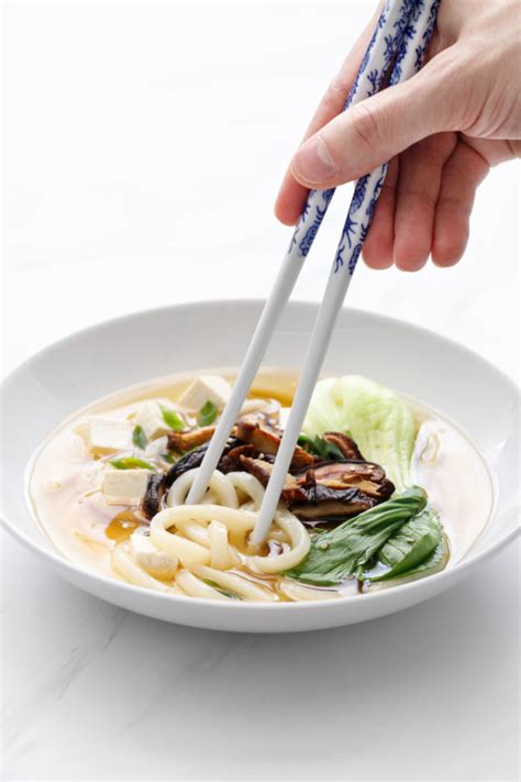 Ginger Miso Udon Noodle Soup With Roasted Mushrooms Love And Olive Oil
