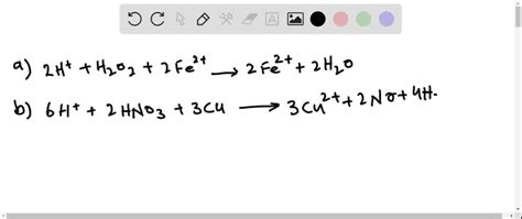 Solved Balance The Following Redox Equations By The Half Reaction