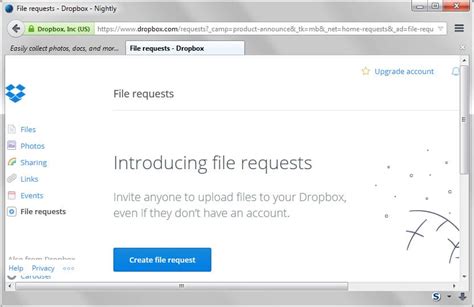 How To Request Files On Dropbox GHacks Tech News