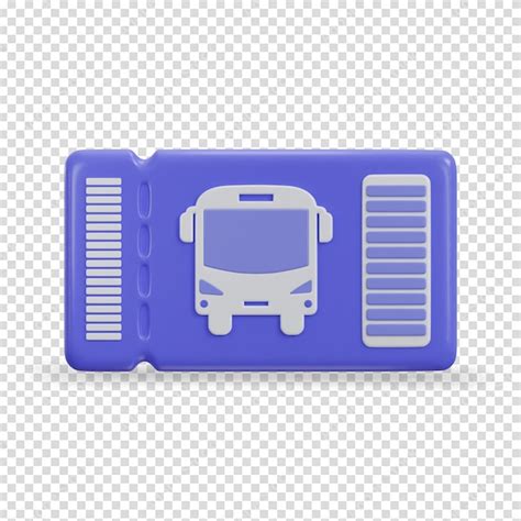 Premium Psd Bus Ticket Icon D Rendering Illustration