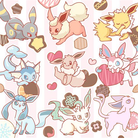 Eevee Sylveon Umbreon Glaceon Vaporeon And 4 More Pokemon Drawn