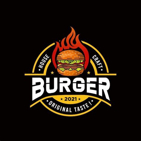 Premium Vector Burger Logo Template Restaurant Logo Design Fast