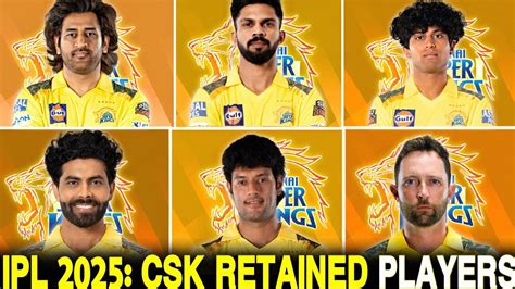 IPL 2025 Chennai Super Kings Retained Players Confirmed Squad CSK