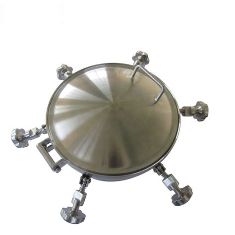 Sanitary Stainless Steel Manway For Bioengineering Round Pressure