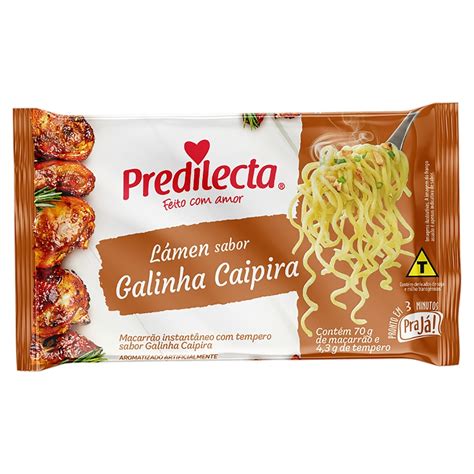 Macarrão Instantâneo Lámen Galinha Caipira Predilecta Pra Já Pacote 74