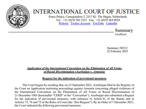 CIJ ICJ On Twitter READ HERE A Summary Of The ICJ Order On The