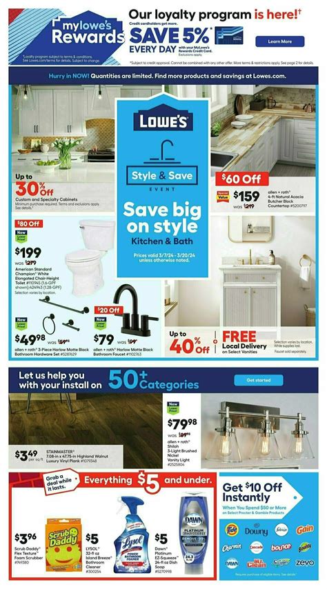 Lowe S Weekly Ads Deals From March