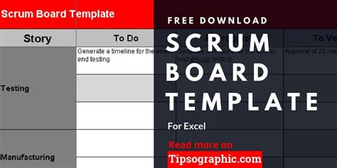 Free Scrum Board Excel Template Visualize And Manage Your Team S