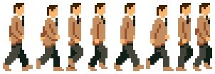 Pixel Art Walk Animation