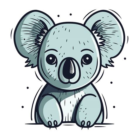 linda dibujos animados coala vector ilustración de un linda coala