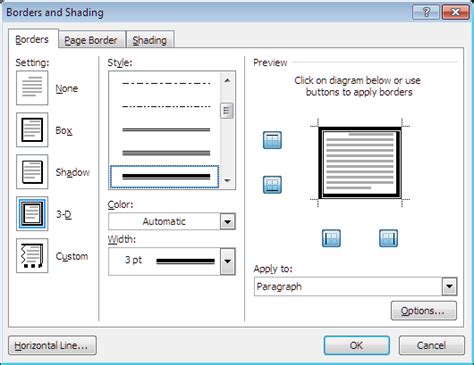 Using Borders In Word 2007 And Above