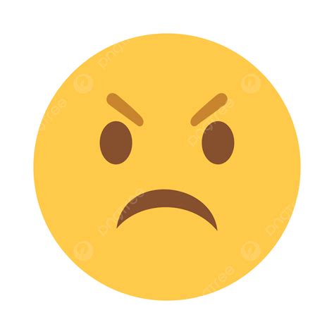 Emoticon De Círculo Amarillo Enojado PNG Enojado Amarillo Emoticon
