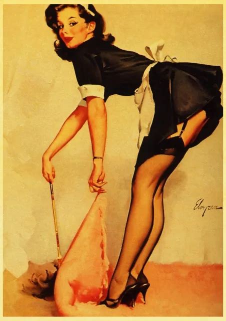 1 Piece Vinatge World War II Sexy Pin Up Girl Retro Poster Printed Sexy