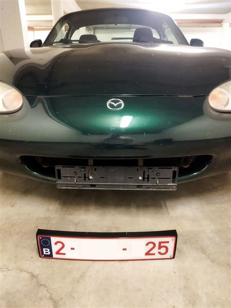 STL File Mazda MX5 Miata NB Front License Plate Bracket Mounting OEM