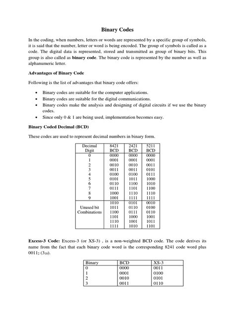 binary coding pdf binary coded decimal digital data