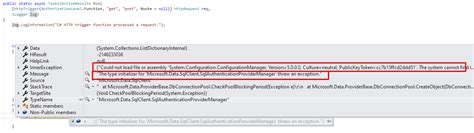 the type initializer for microsoft data sqlclient sqlauthenticationprovidermanager threw an