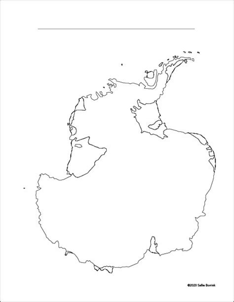 Antarctica Blank Printable Map Of Antarctica Sallie Borrink
