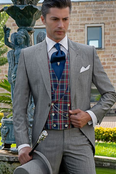 Bespoke Grey Pure Wool Mohair Wedding Morning Suit 2338 Mario Moyano