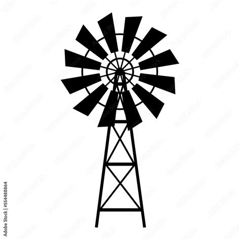 Windmill SVG Windmill Silhouette Windmill Clip Art Farm Svg