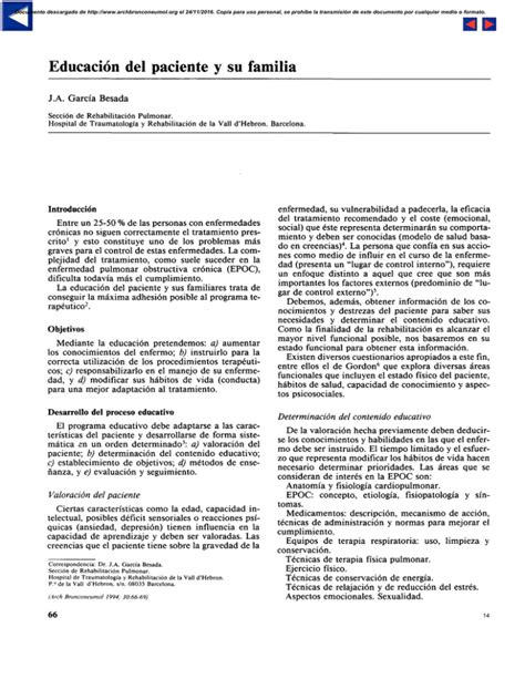 Educación del paciente y su familia