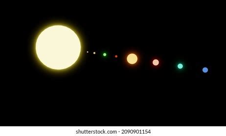 Solar System Minimalistic Representation Planets Orbits 库存插图 2090901154