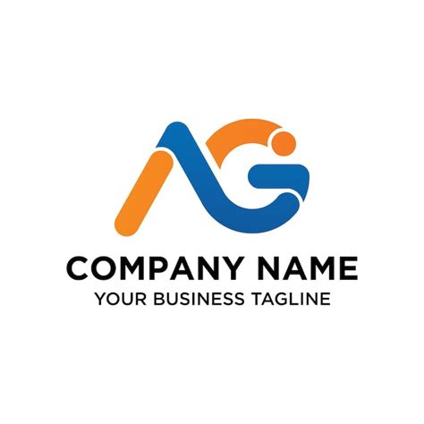 Diseño del logotipo de la letra ag Vector Premium