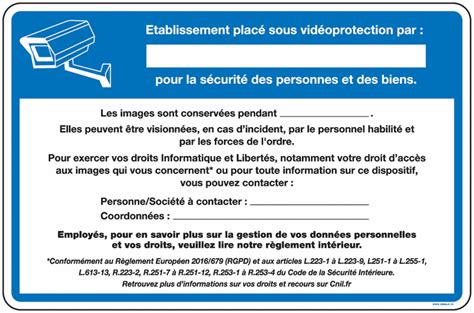 Panneaux vidéoprotection conformes au RGPD et à la CNIL Signals