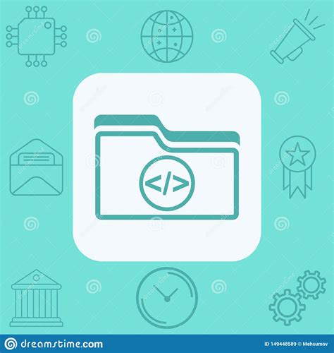 S Mbolo De La Muestra Del Icono Del Vector De La Carpeta Stock De
