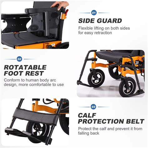 Buy Broobey Foldable Electric Wheelchairs For Adults Capacity 220lbs