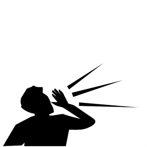 Pose de ilustración de stock de concepto de hombre gritando Vector