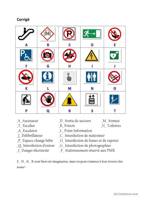 Pictogrammes Compr Hension G N Rale Fran Ais Fle Fiches Pedagogiques