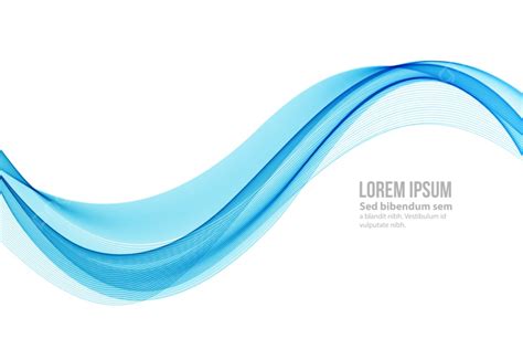 Vector Blue Abstract Wave Design Element Background Color Liquid