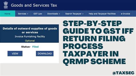 IFF GSTR 1 OFFLINE FILING PROCESS QRMP SCHEME GST RETURN FILING HOW
